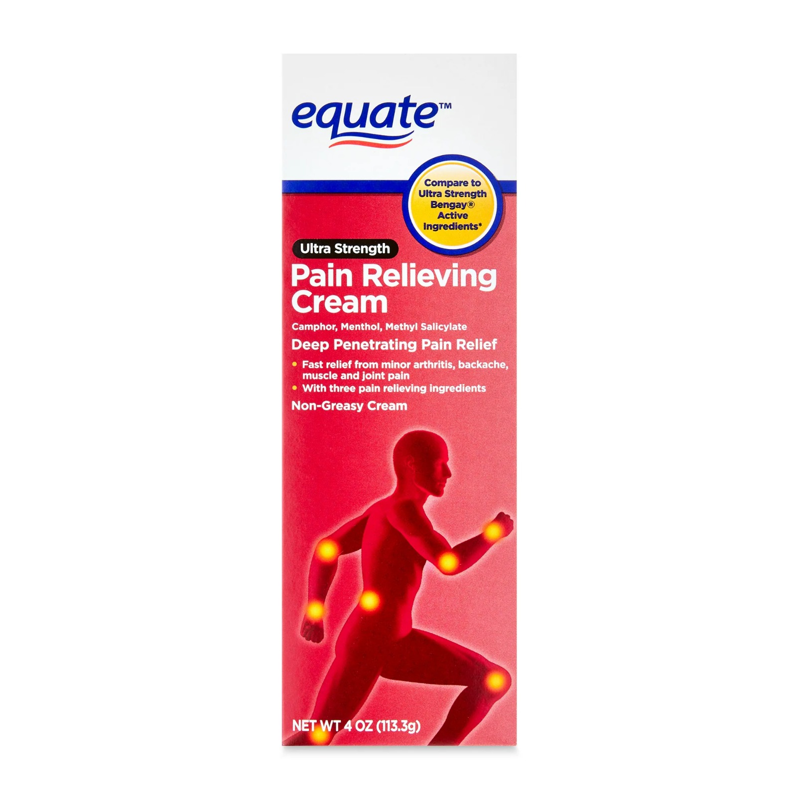 Equate Crema Para Dolores Musculares Y Articulares Ultra Fuerte 4 Oz ...