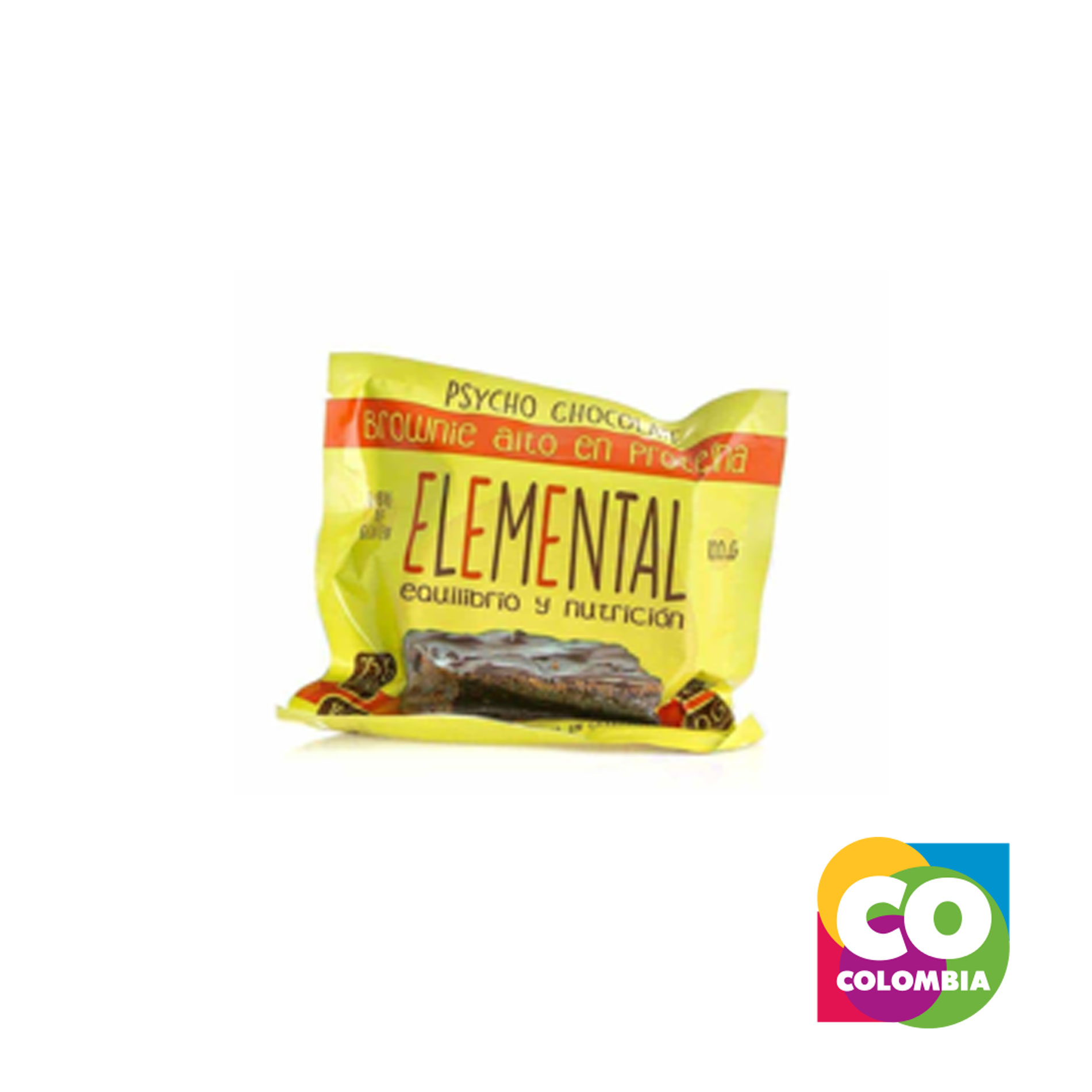 Brownie Con Proteína Psycho Chocolate Marca Elemental Embalaje De 1 ...