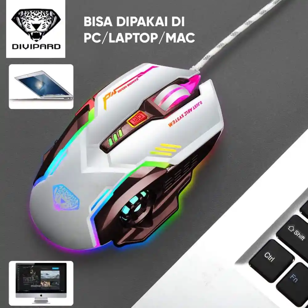 Mouse Gamer Alámbrico Divipard G402 7 Botones - Rappi