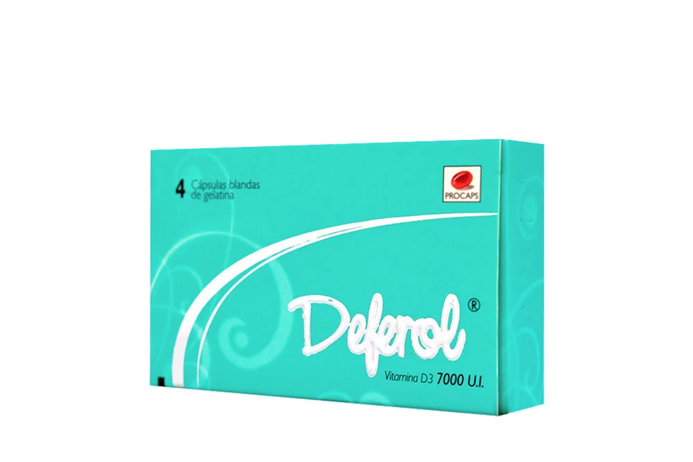 Deferol 7000 Ui X 4 Cápsulas Blandas (vitamina D3) - Rappi