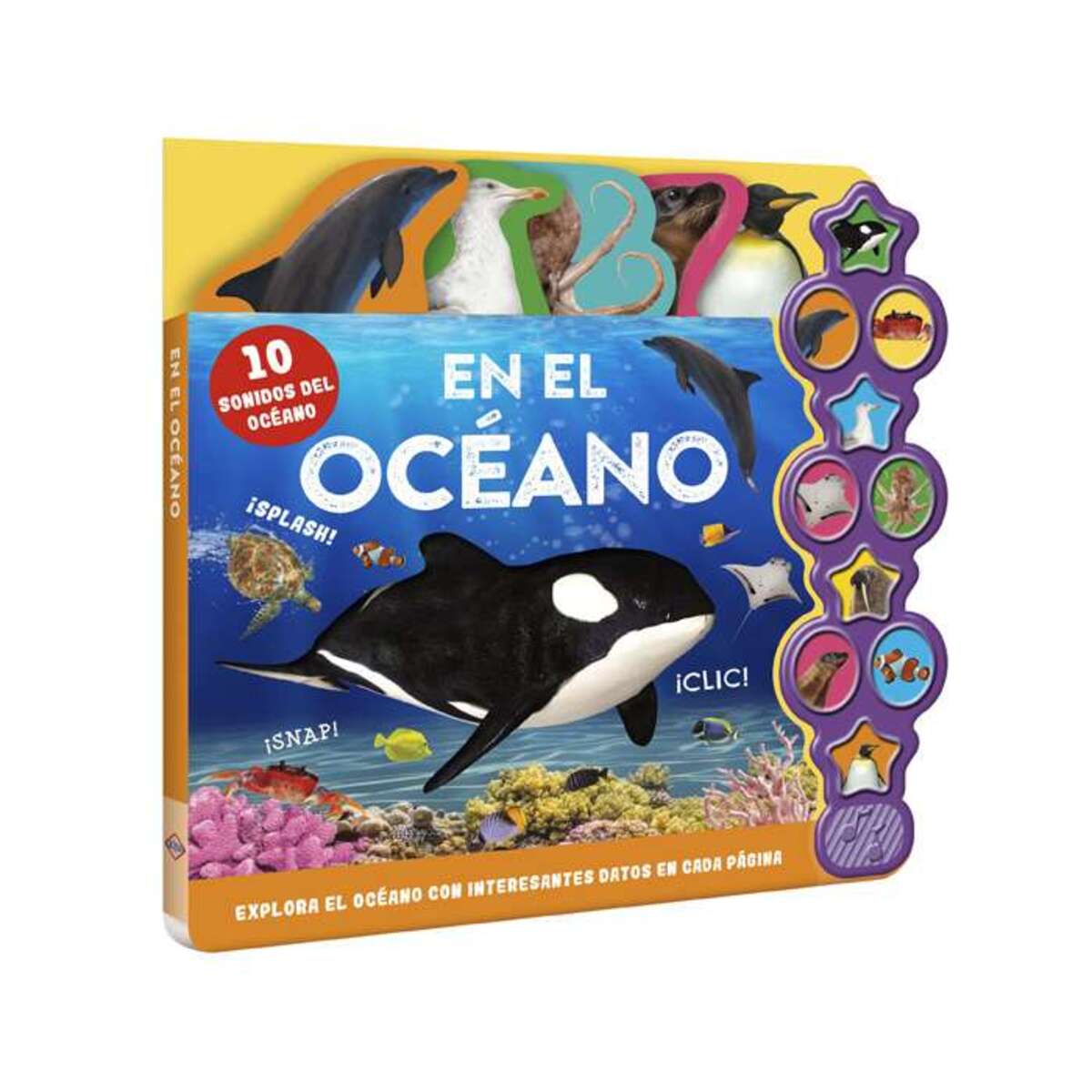 Libro Sonidos Océano Interactivo 10 Animales Marinos Niños - Rappi