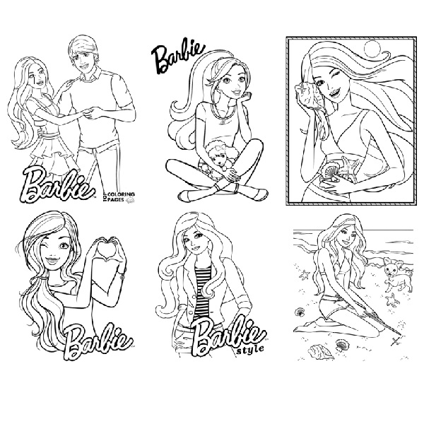 Paginas Para Colorear Barbie X6 Papel Normal Carta - Rappi