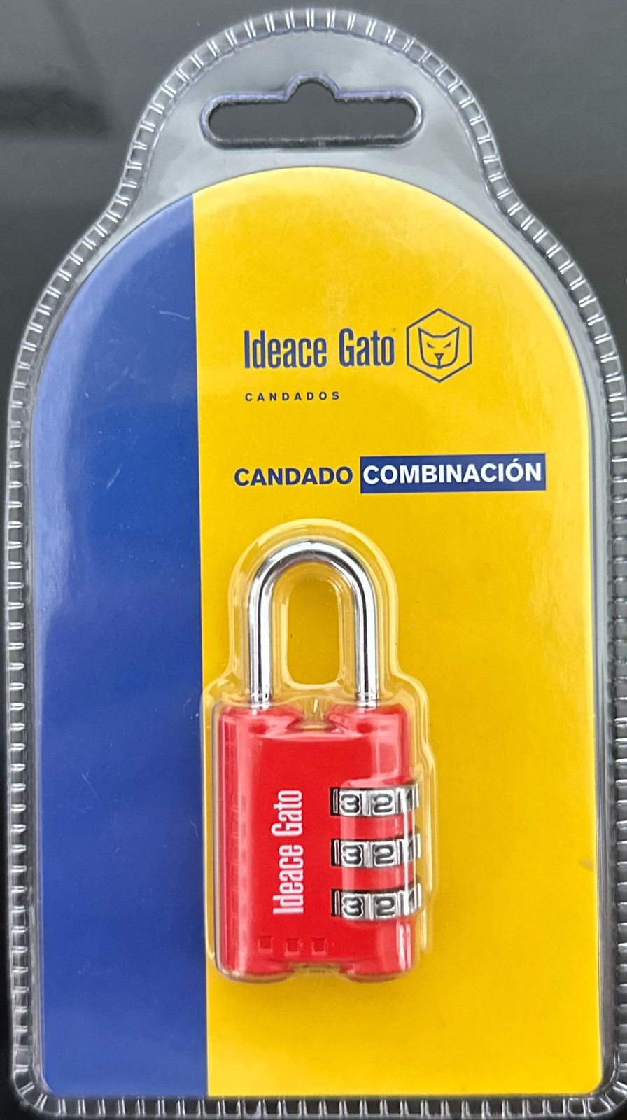 Candado De Clave Gato 25 Mm Color Rojo - Rappi