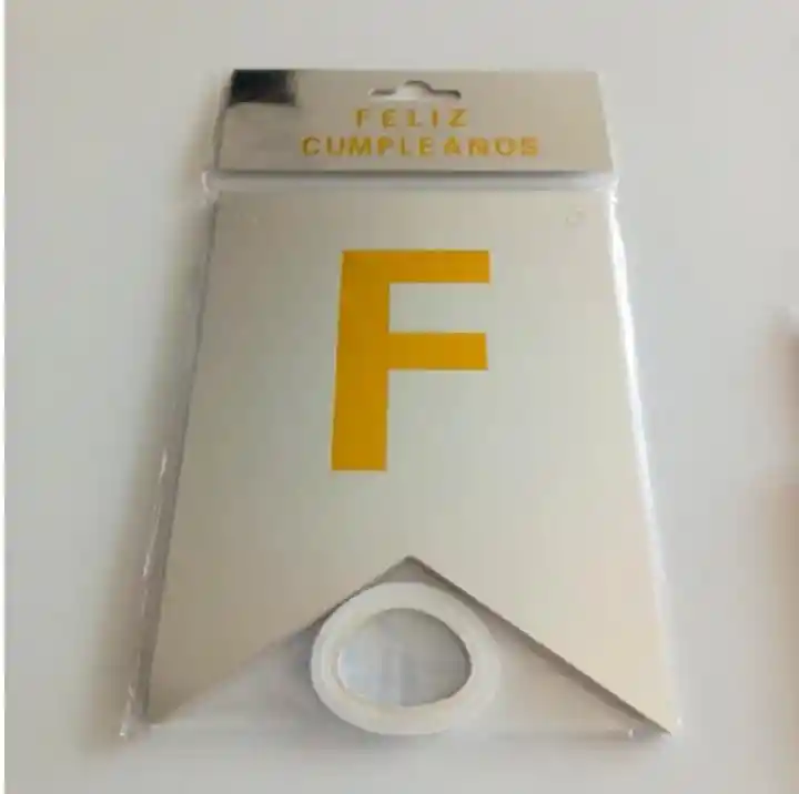 Banderin De Feliz Cumpleaños Plateado Con Letras Doradas - Rappi