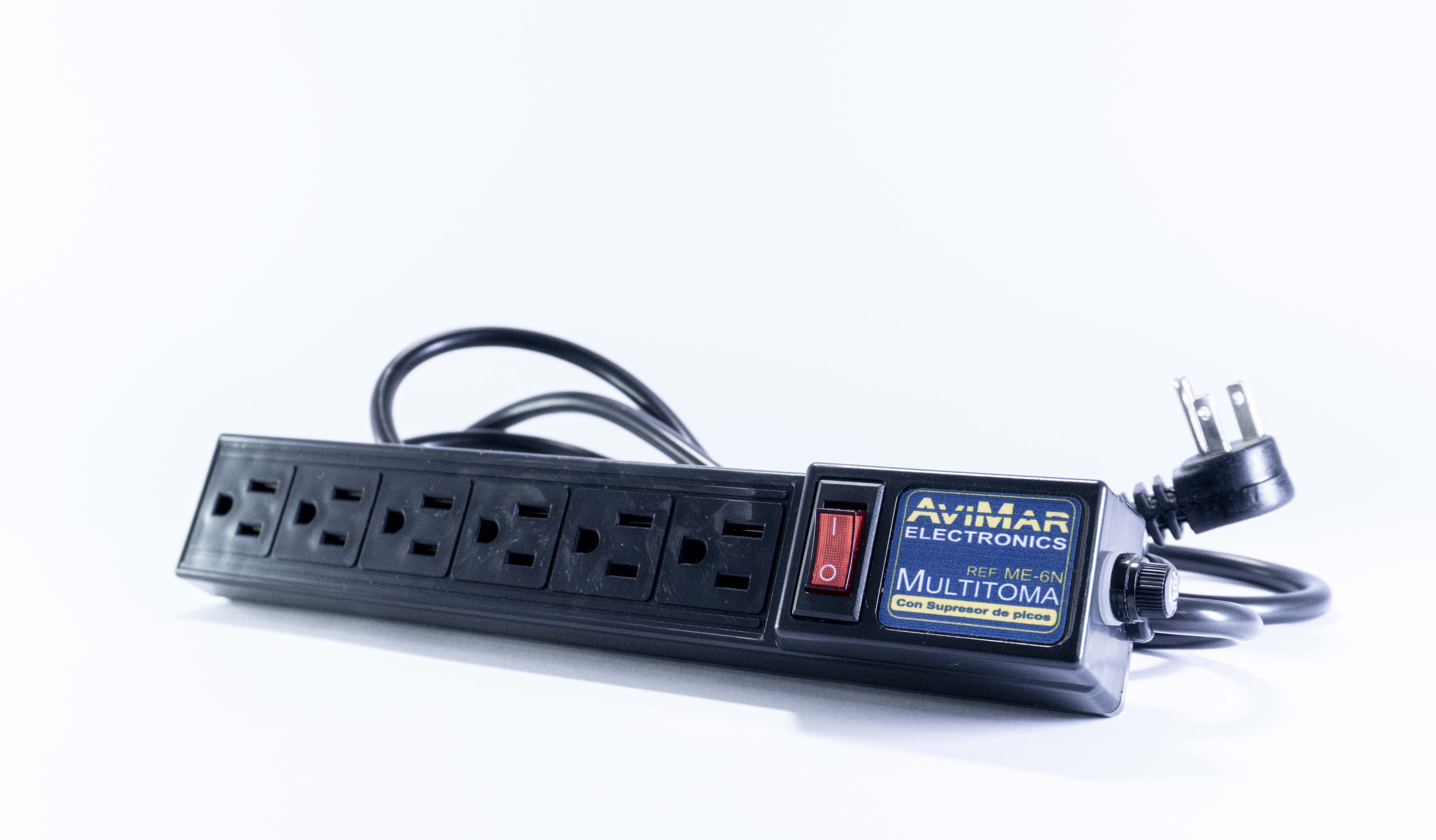 Multitoma Extensión 10 Metros 6 Tomas Polo A Tierra Negra - Rappi