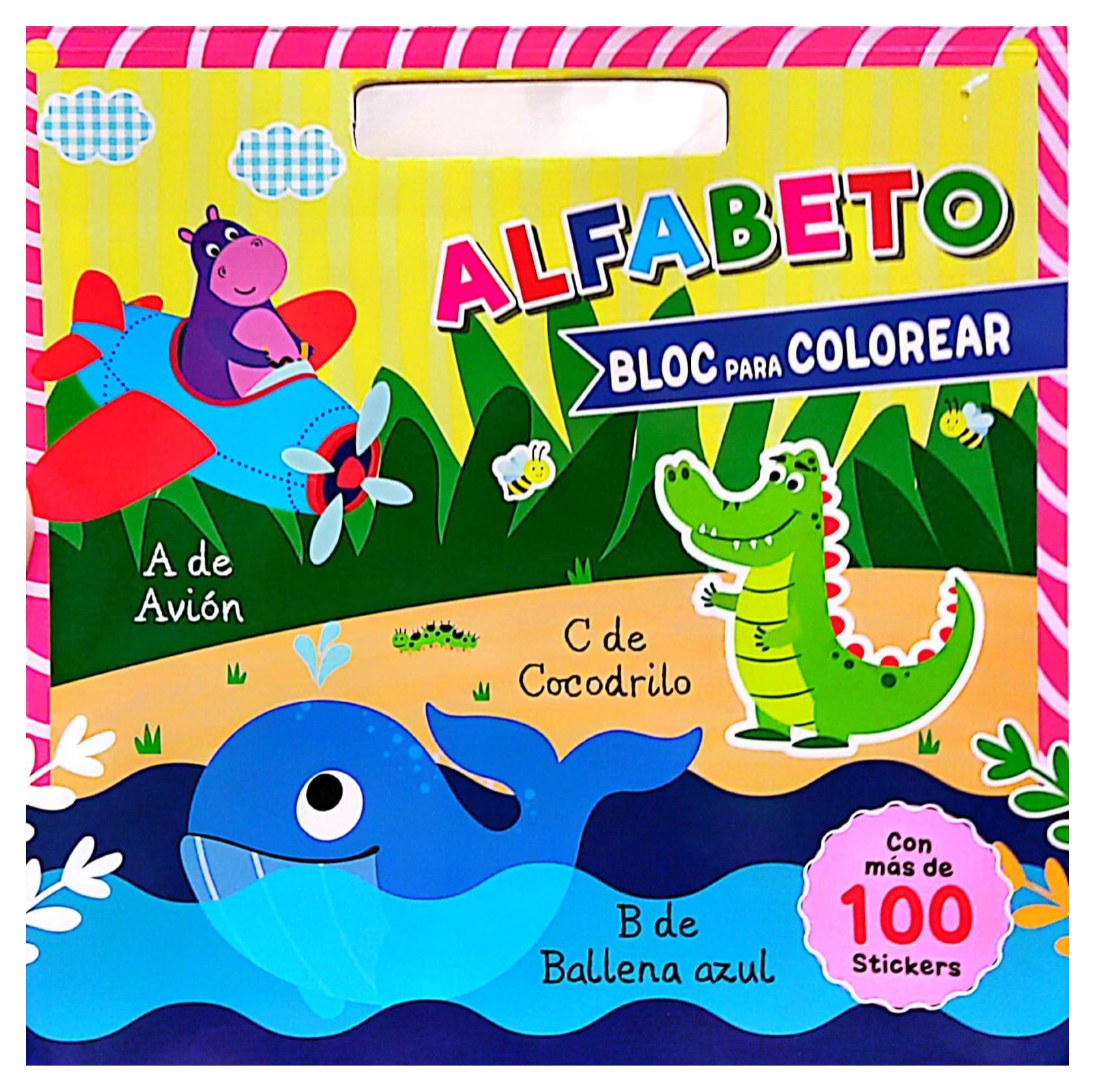 Libro Infantil Para Colorear Alfabeto 100 Pegatinas Niños - Rappi