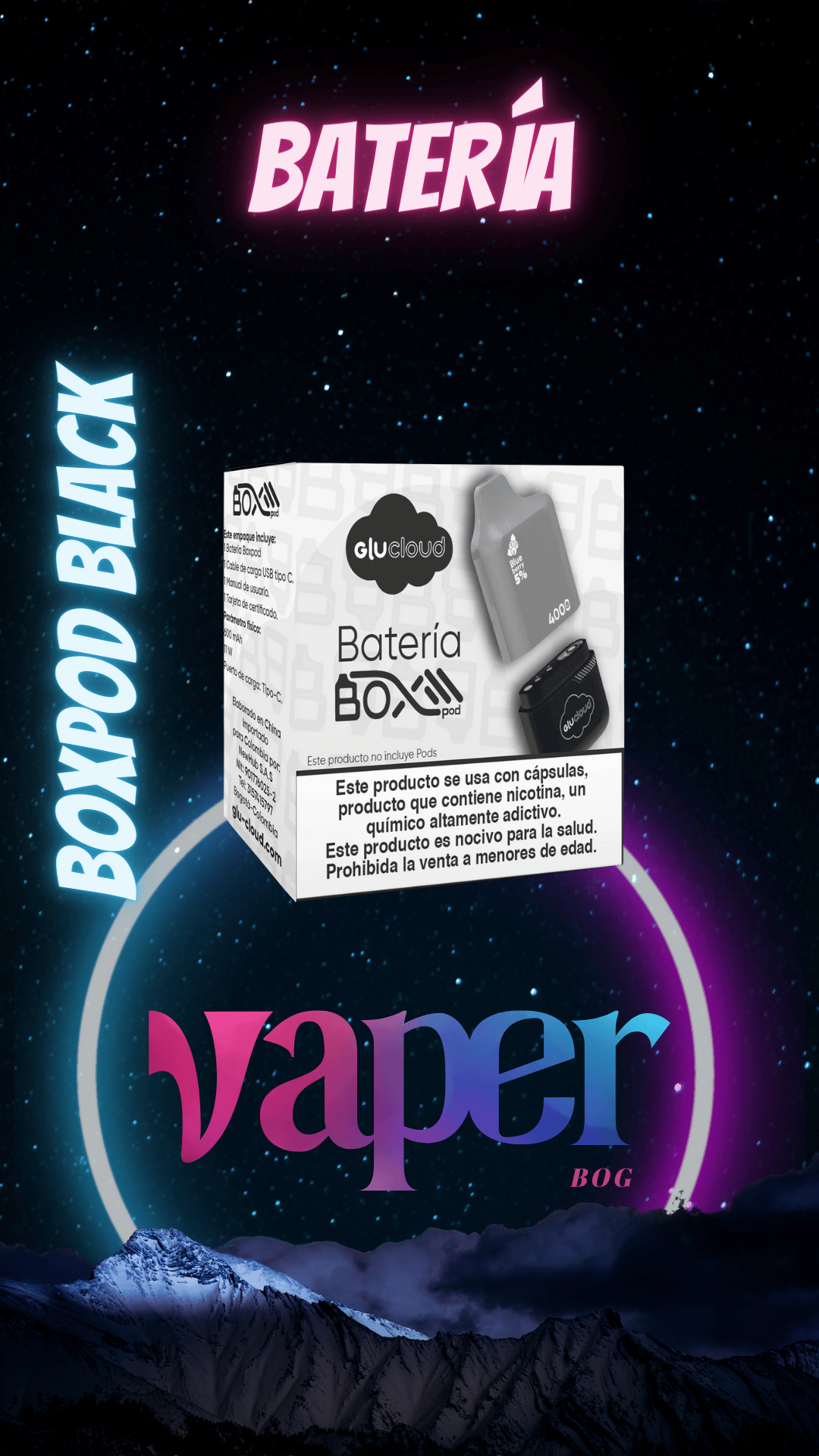 Glucloud Batería Boxpod Black - Rappi
