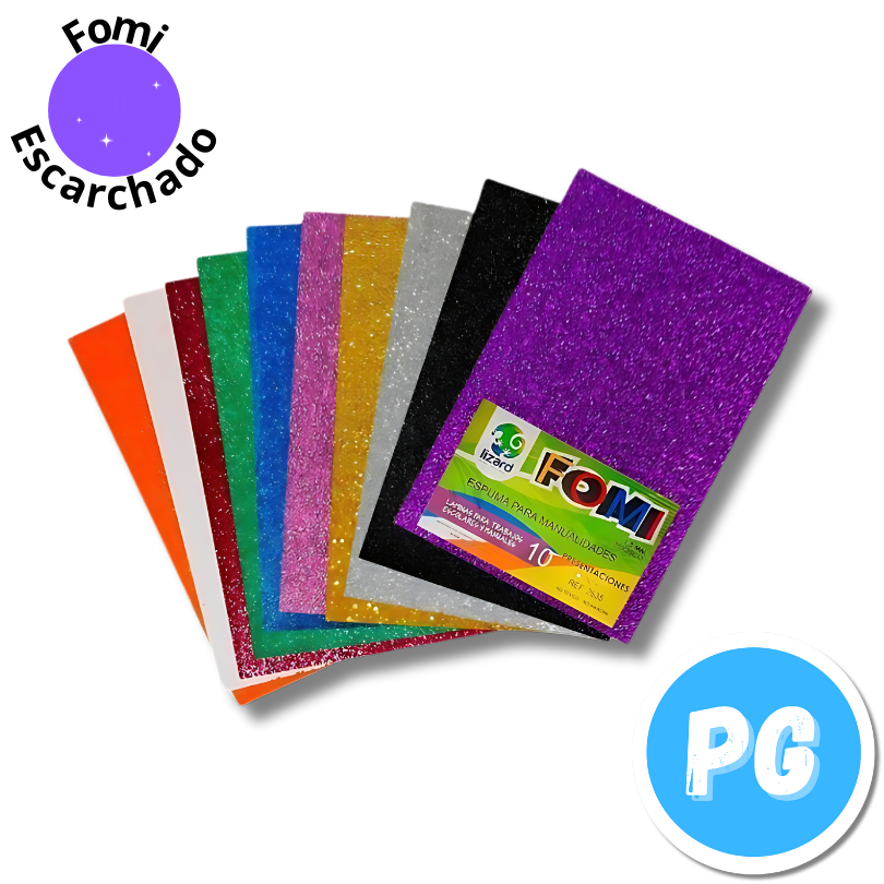 Paquete De Fomi En Octavos Con Escarcha X10 Colores Surtidos - Rappi