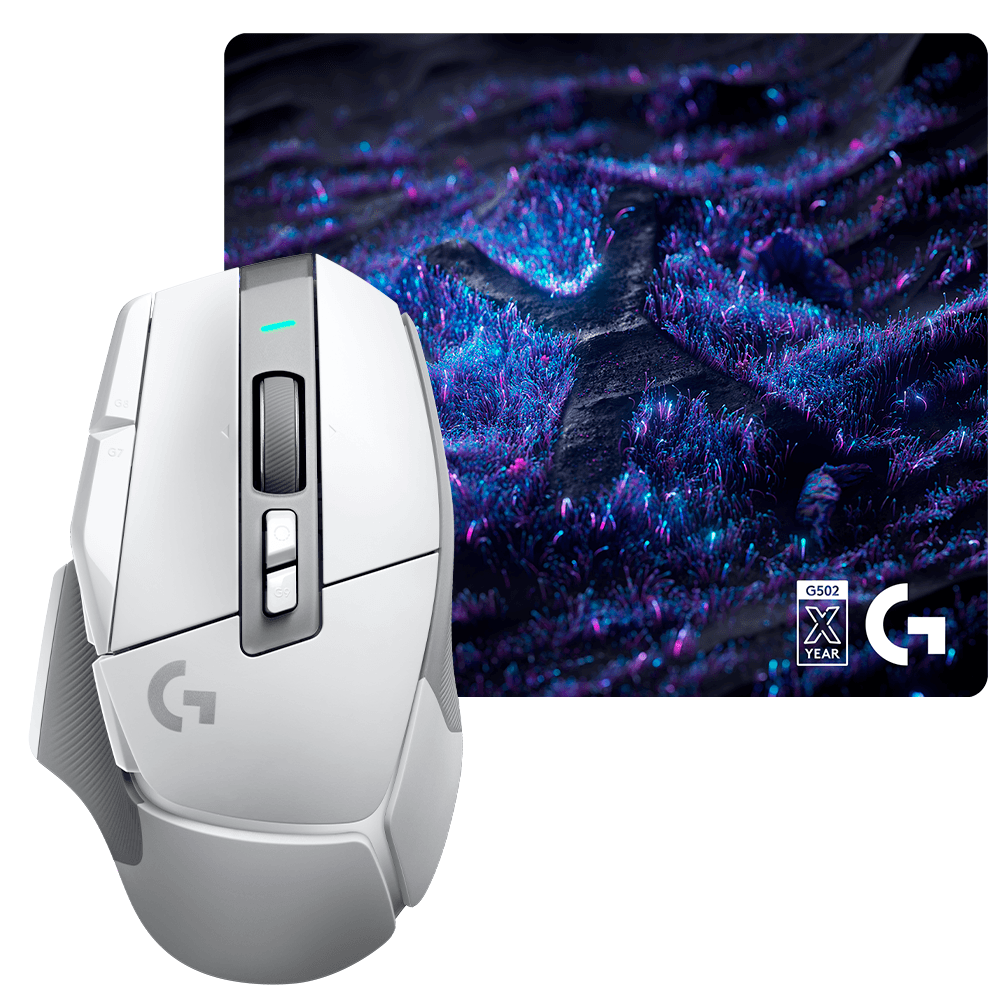 Mouse Gamer Inalámbrico Logitech G502x Blanco + Pad Mouse G640 Se - Rappi