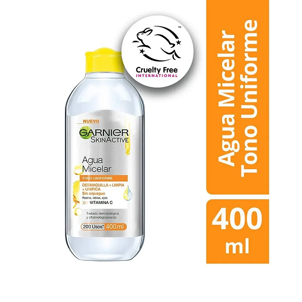Agua Micelar Garnier Express Aclaratono Uniforme 400 Ml - Rappi