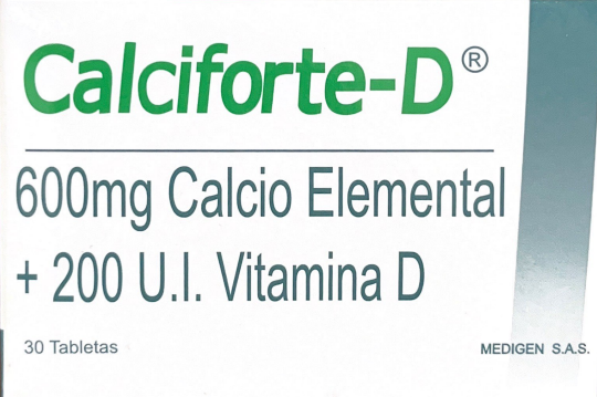 Calciforte-d 600 Mg + 200u.i. Vitamina D 30 Tbs. - Rappi