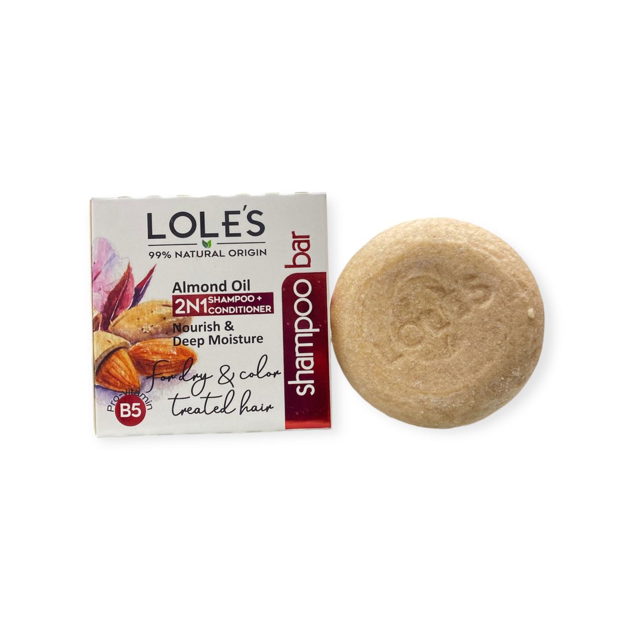 Shampoo + Acondicionador En Barra Almond Oil Loles X 100g Viajero - Rappi