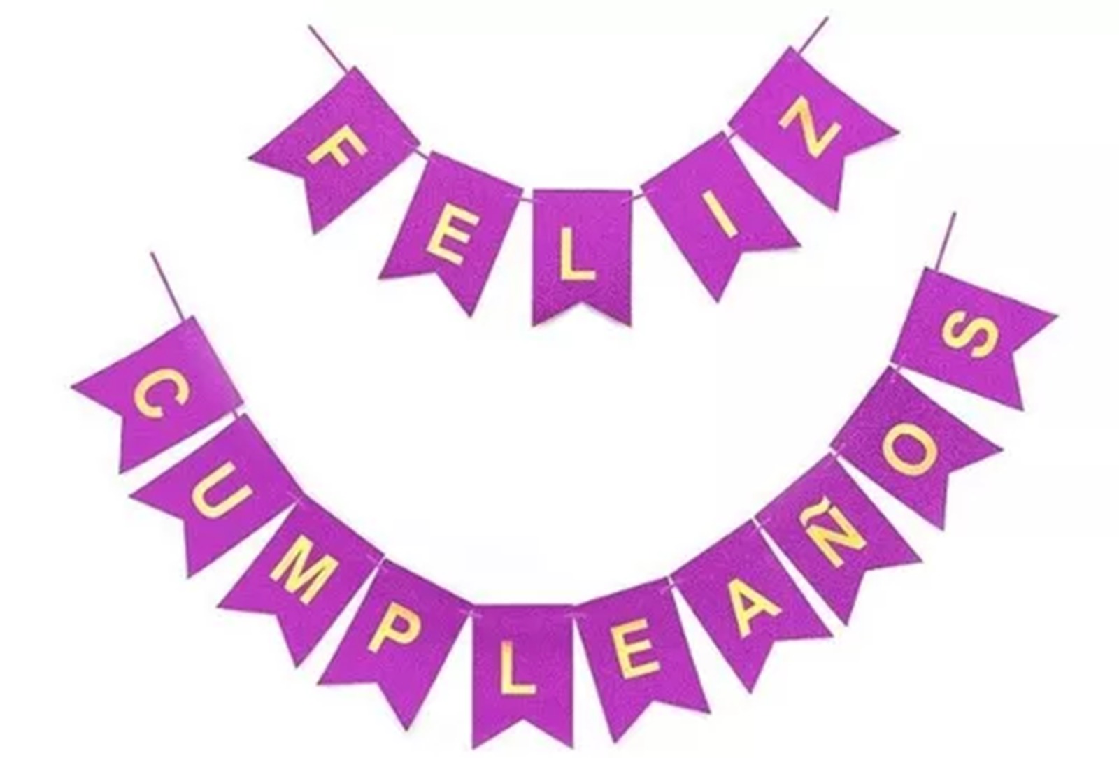 Banderin De Feliz Cumpleaños Morado - Rappi