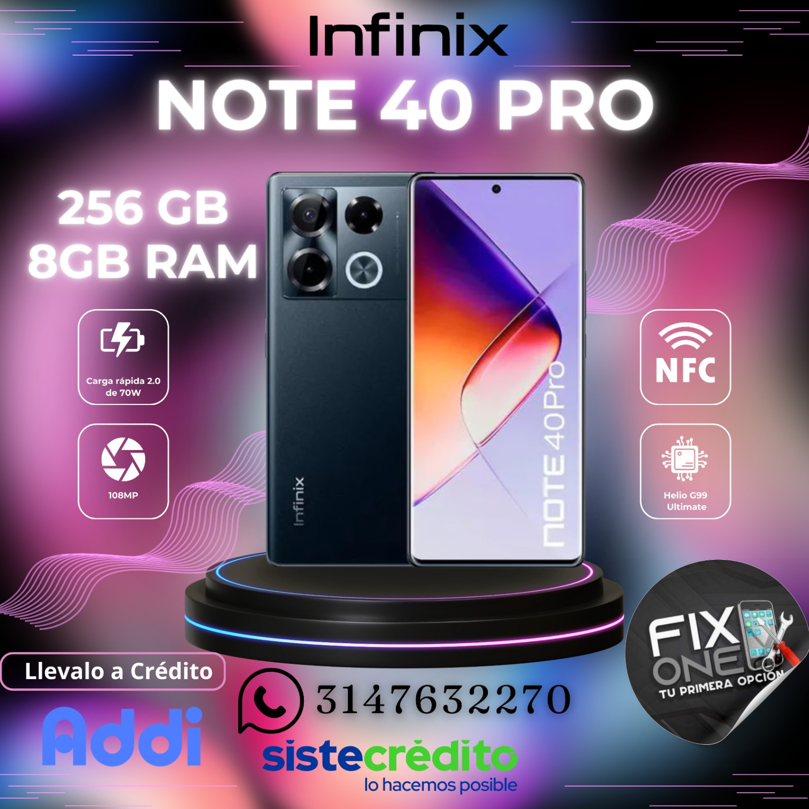 Celular Infinix Note 40 Pro 256gb - Rappi