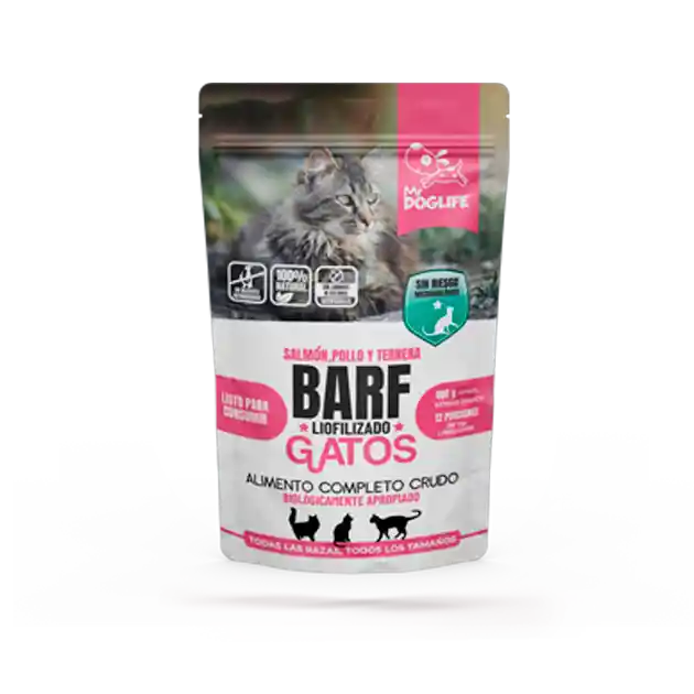 Barf Para Gatos 12 Porciones Salmon Pollo Y Ternera Barf Cat - Rappi