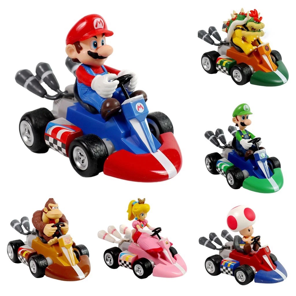Carro Coleccionable Impulso Super Mario Kart Para Niños Colección Super ...