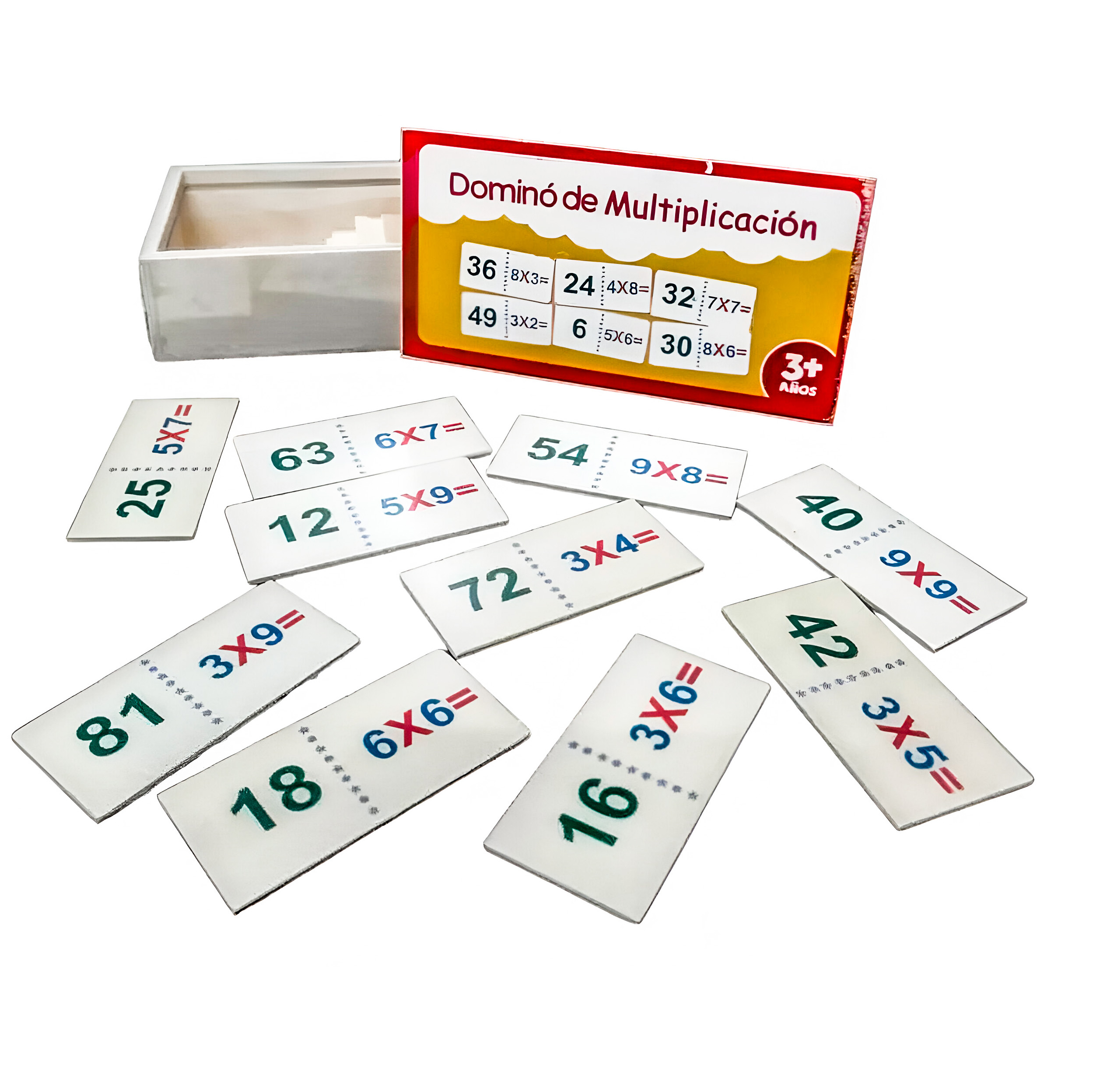 Domino Infantil Tablas De Multiplicar Madera Multiplicacion - Rappi