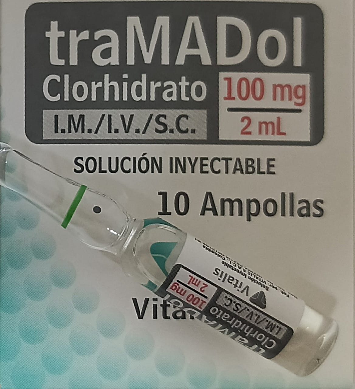 Tramadol Clorhidrato 100mg/2ml Ampolla (im. Iv. Sc) Vitalis - Rappi