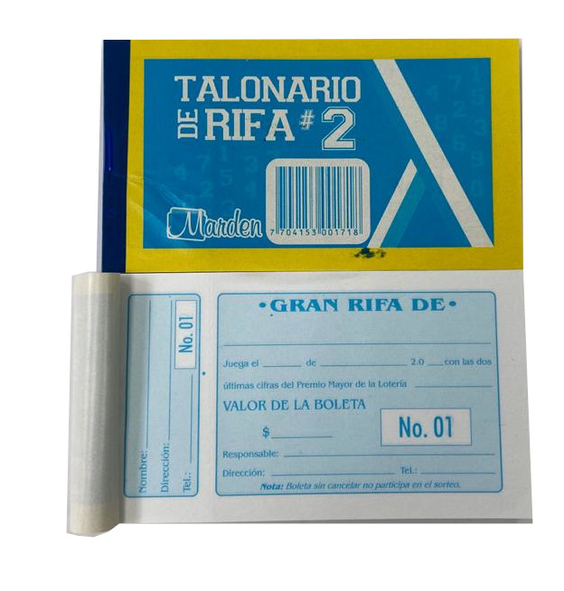 Talonario De Rifa, Una Oportunidad #2 - Pequeño - Rappi
