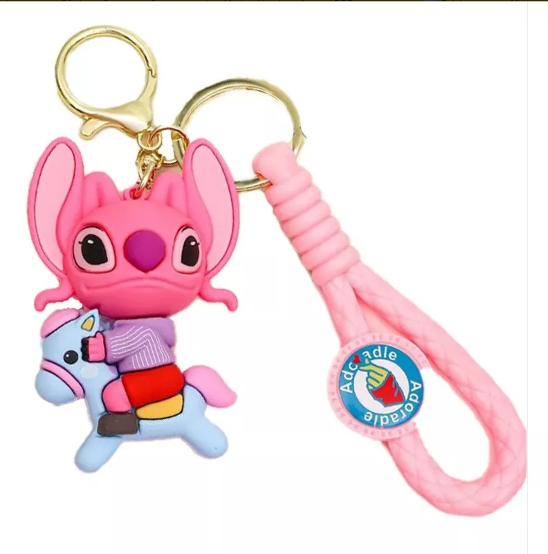 Llavero Personaje Coleccionable Stitch Caballo Rosado - Rappi