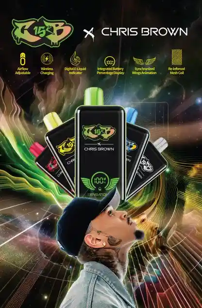 Vape Chris Brown 15.000 Puffs - Cool Mint - Rappi