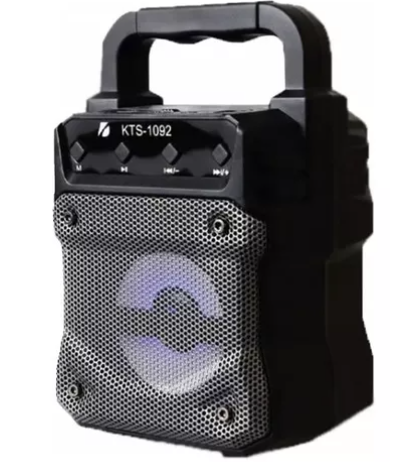 Parlante Bluetooth Recargable Fm Usb Kts 1092 Negro - Rappi