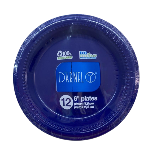 Plato Color Azul 15.5cm Darnel X12 Unid - Rappi