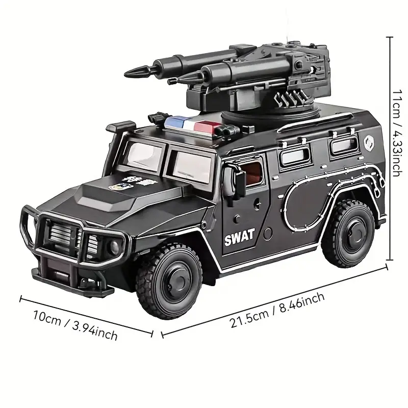 Escala Modelo De Carro Buggy Blindado Swat De Metal - Rappi