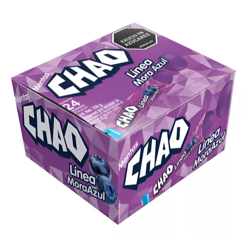 Mentas Chao Linea Mora Azul Caja X24unidx14gr - Rappi