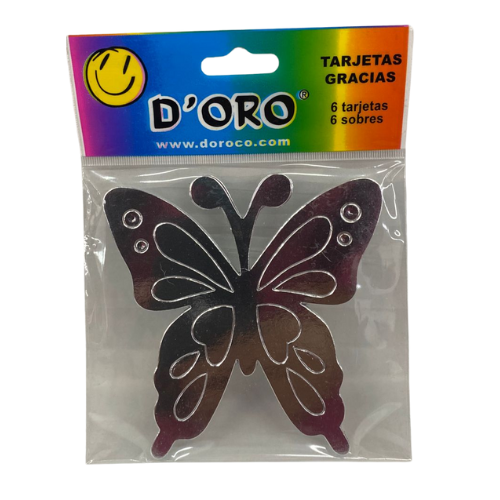 Mariposas Plateadas De 15 Cm X 6 Uni - Rappi