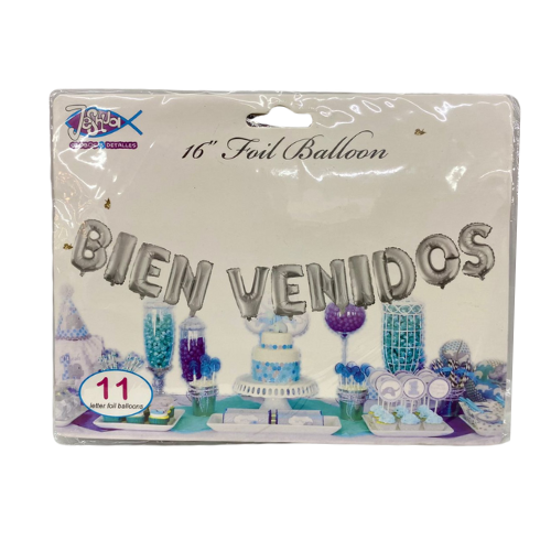 Globo Inflable Bienvenidos Plateado 11 Piezas - Rappi