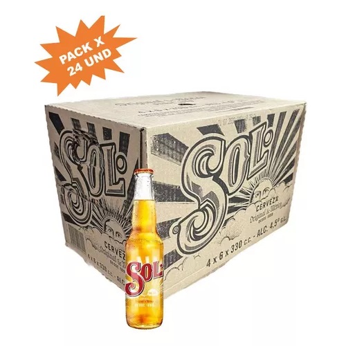 Cerveza Sol Botella 330ml X 24und - Rappi