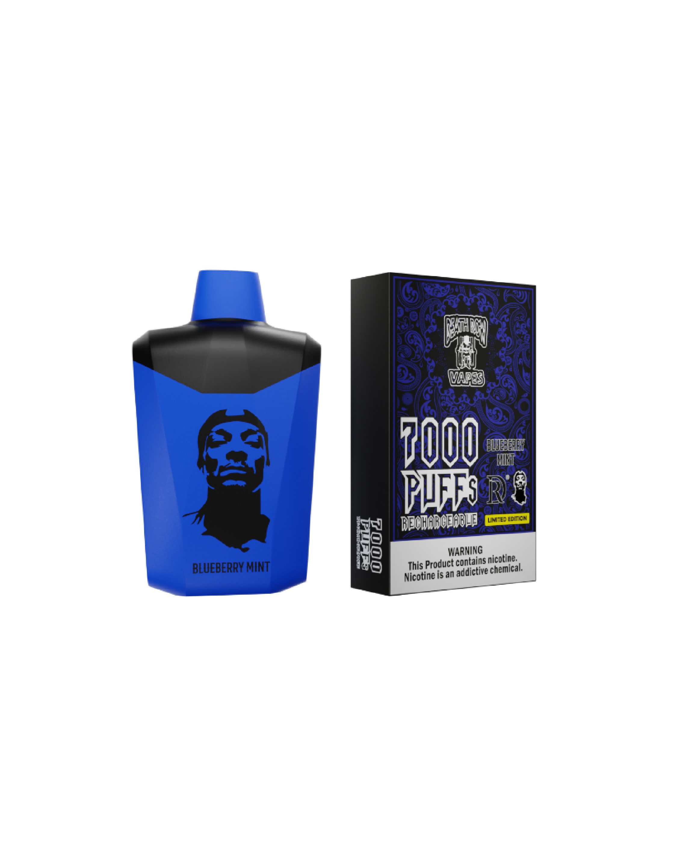 Vaporizador Death Row 7000 | 7000 Puffs | Menta De Arándanos 5% - Rappi