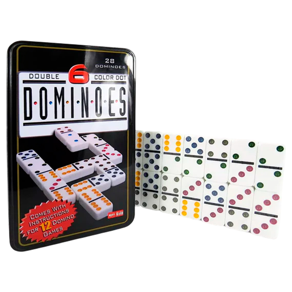 Domino De 28 Fichas Juego De Mesa Con Doble 6 De Colores - Rappi