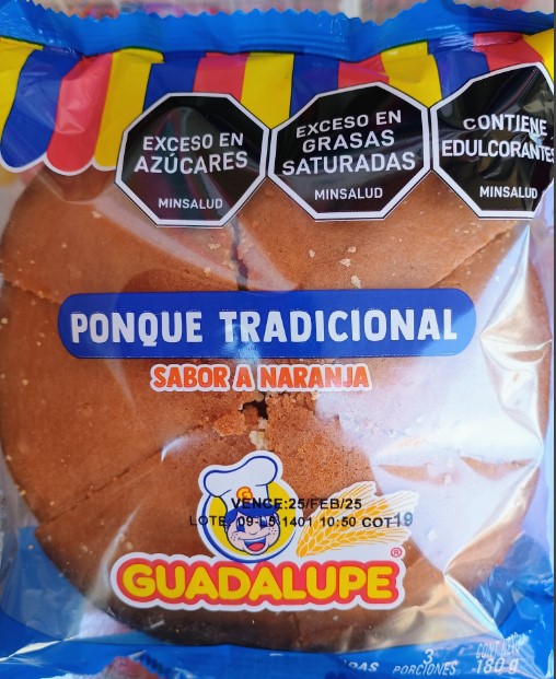 Ponque Tradicional De Guadalupe Sabor Naranja 180g - Rappi