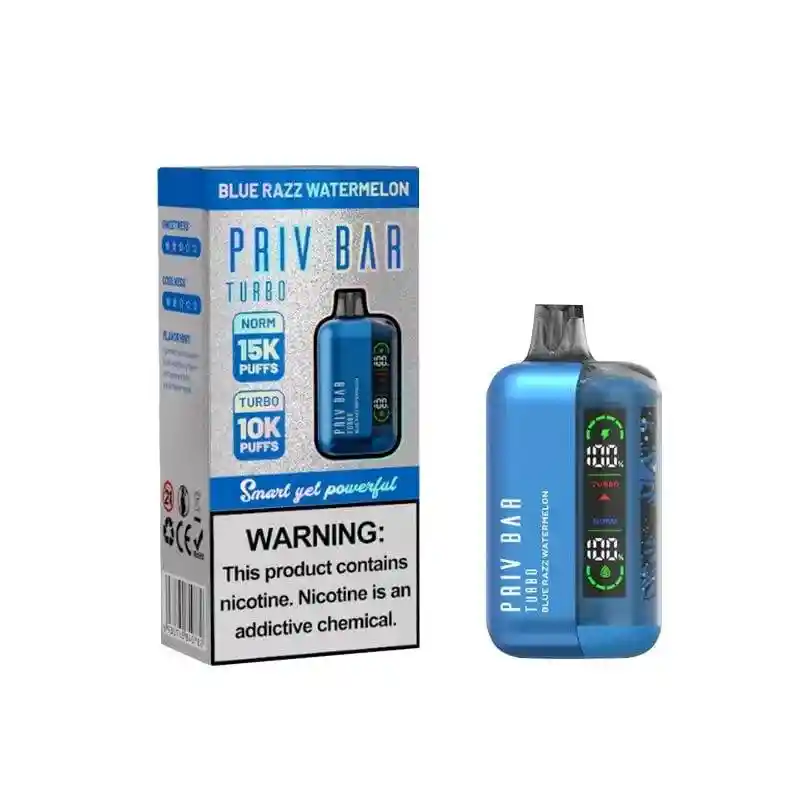 Vape Priv Bar Turbo - Blue Razz Watermelon - 15/10k Puff - 5% Nicotina ...