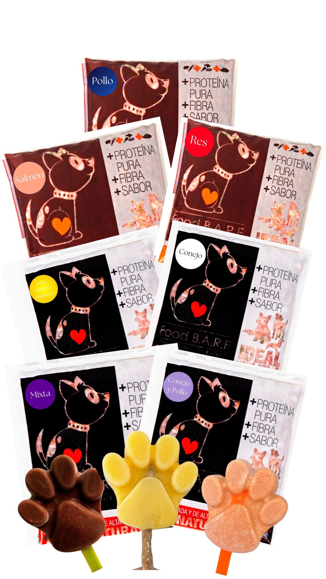 Kit Con 1 Helado (pollo, Mixta, Res, Conejo, Salmón, Pollo, Salmón Y ...