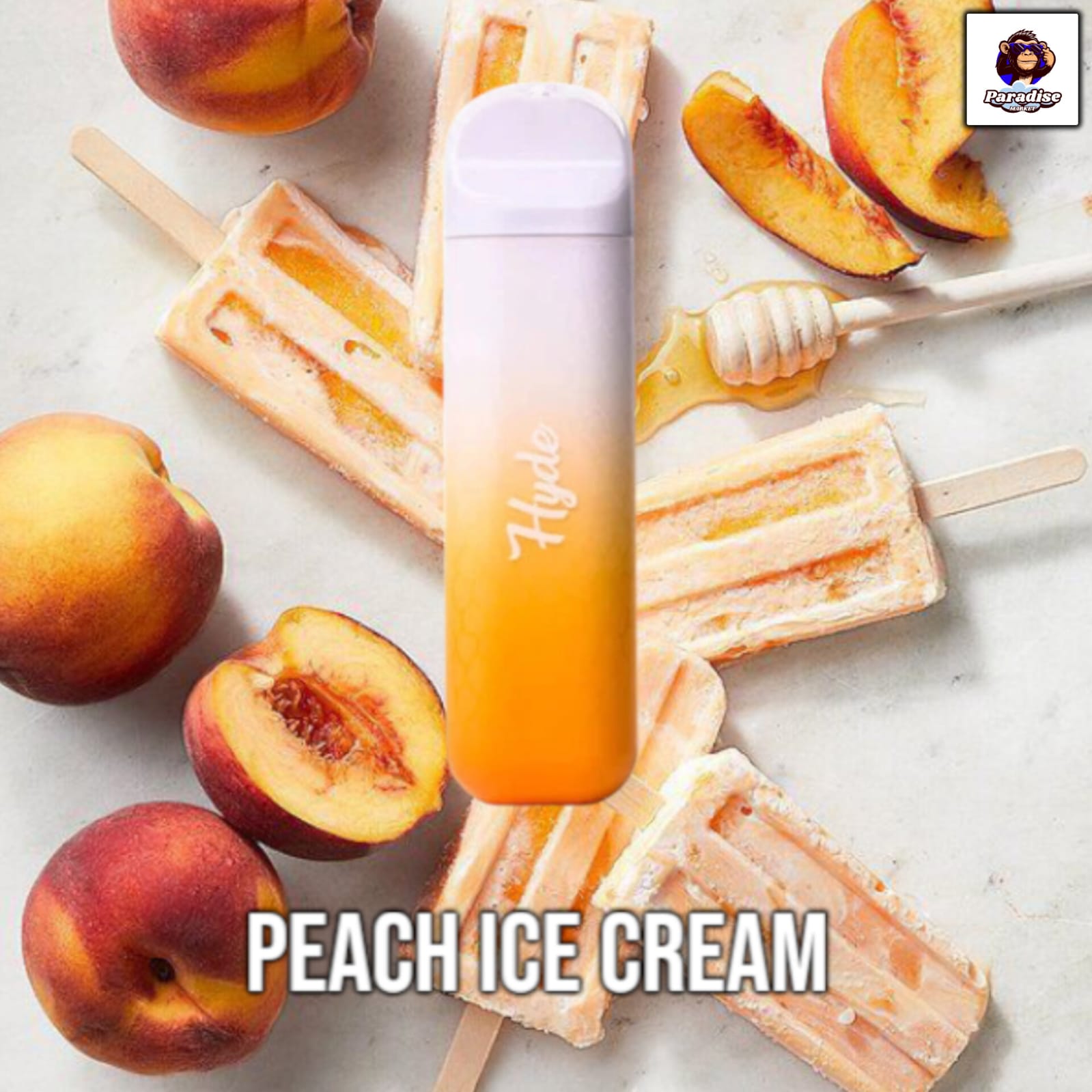 Vape Hyde 5000 Puffs Peach Ice Cream - Rappi