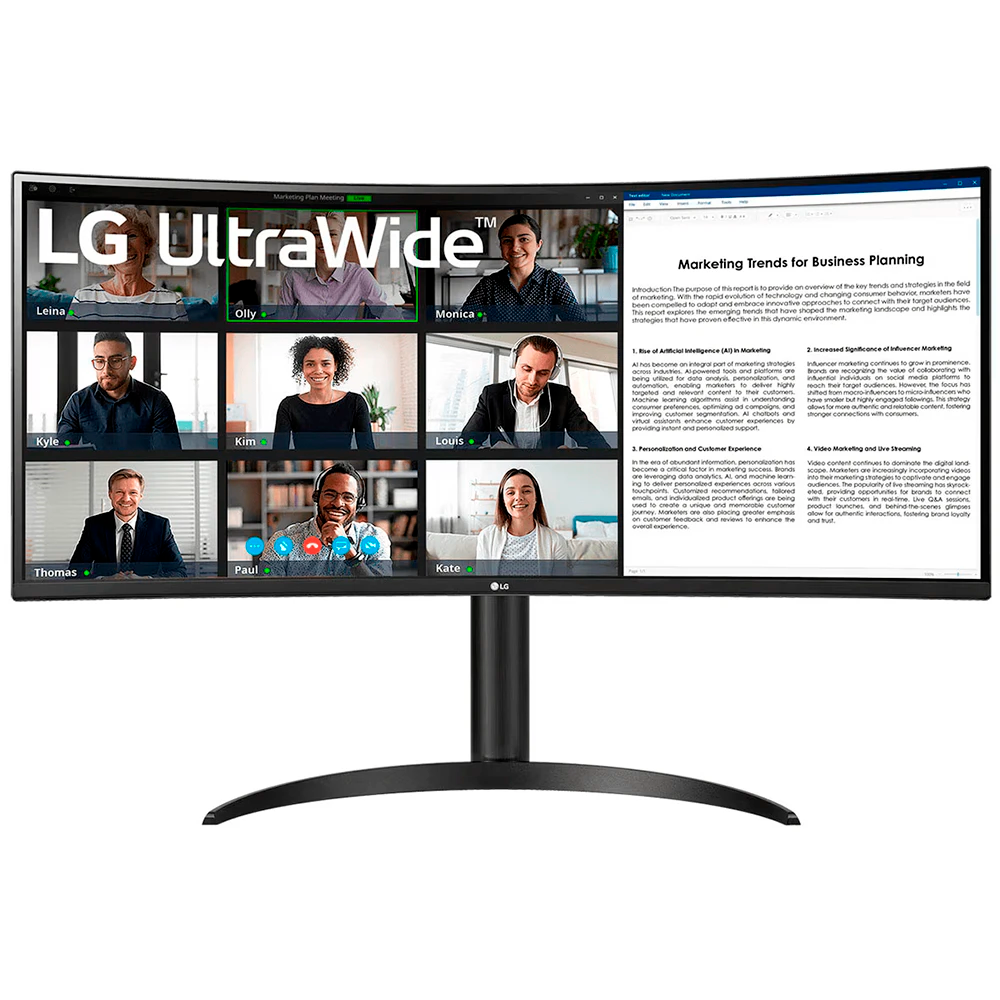 Monitor Curvo Lg 34" Ultrawide Qhd Va 100hz 5ms (gtg) 34wr55qc-b - Rappi