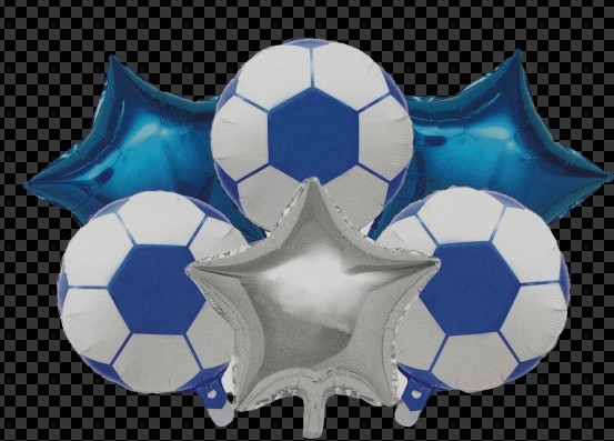Bouquet De Globos Balon De Futbol Azul X 6 Piezas Festella - Rappi