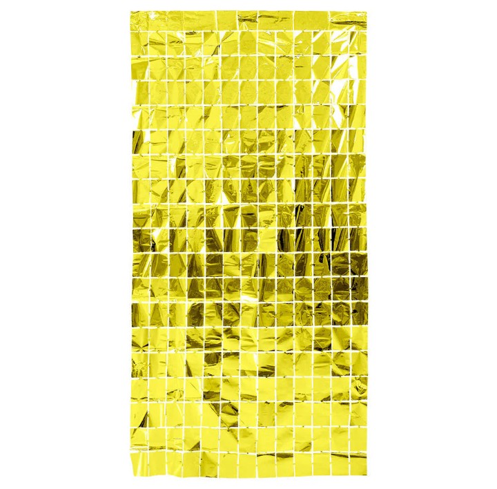 Cortina De Fiesta Mural Metalizado Dorado 2 Mt X 1mt Sempertex - Rappi