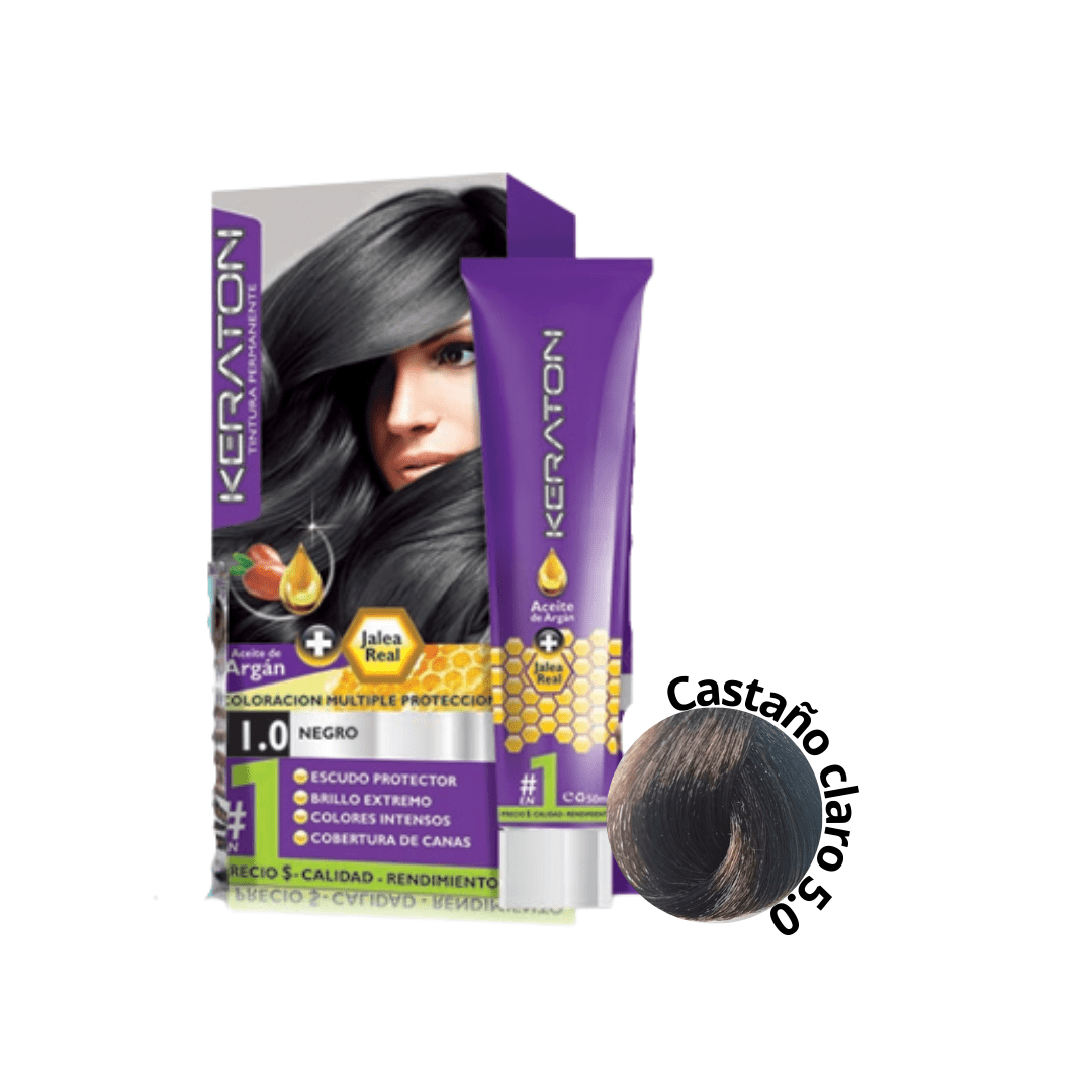 Tinte 5.0 Castaño Claro Keraton 120ml - Rappi