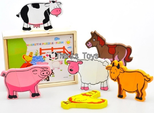 Rompecabezas Animales De La Granja En Madera Imántado - Rappi
