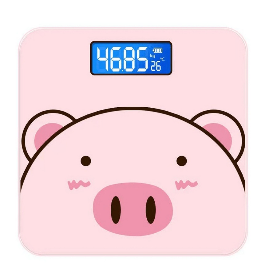 Bascula Balanza Pesa Cerdito Marranito Rosa + Baterias - Rappi