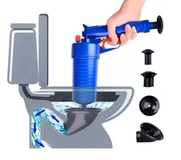 Destapa Cañería Con Bomba Presión Inodoro Lavaplatos Baño - Rappi