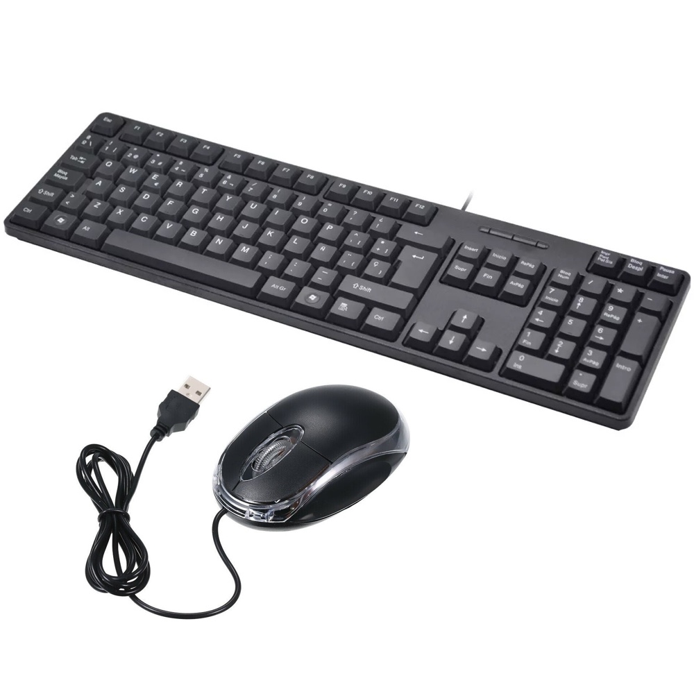 Teclado Multimedia Usb Para Pc Tj-818 + Mouse Usb Óptico Iluminado - Rappi