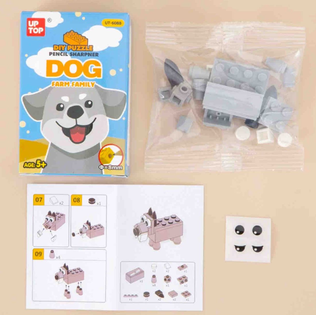 Tajalapiz De Lego Armable Perro Papelería Kawaii - Rappi