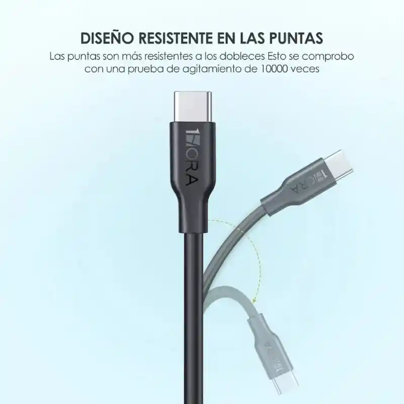 Cable Tipo Usb-c De 2 Metros, Carga De 2.1amperios 1hora Cab185 - Rappi