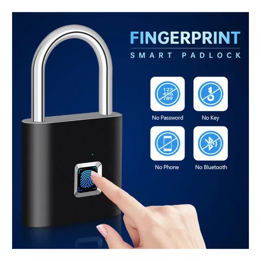 Candado Digital Adkar Seguridad Locker Huella Fingerprint Padlock - Rappi