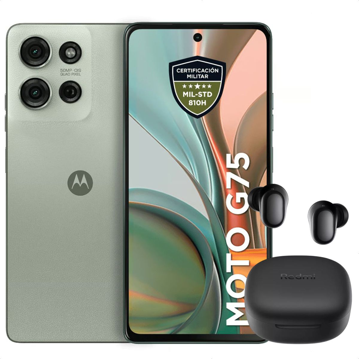 Celular Motorola Moto G75 5g 256gb /8gb Verde + Buds 6 Play - Rappi